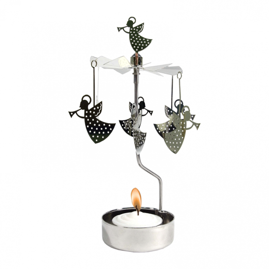Rotary Candle Holder, Angel - Santa Claus Office